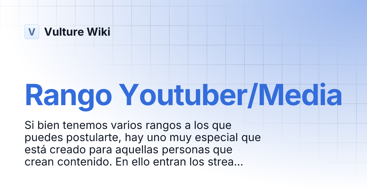Rango Youtuber/Media | Vulture Wiki